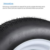 Garvee Set of 2 4.80-12 4.80x12 480-12 4.80-12 Trailer Tires with 12" Rims, 5 Lug on 4.5", Load ...