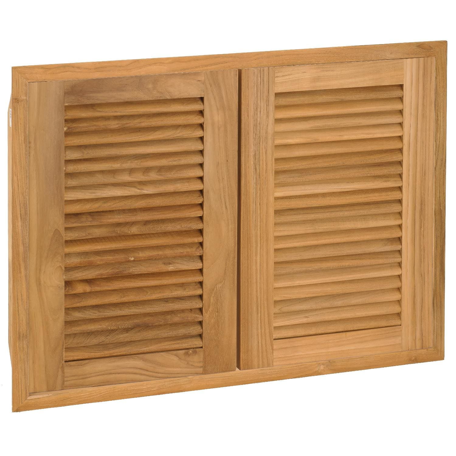 Pacific Teak Louver 30-Inch Teak Wood Double Access Door - Walmart.com