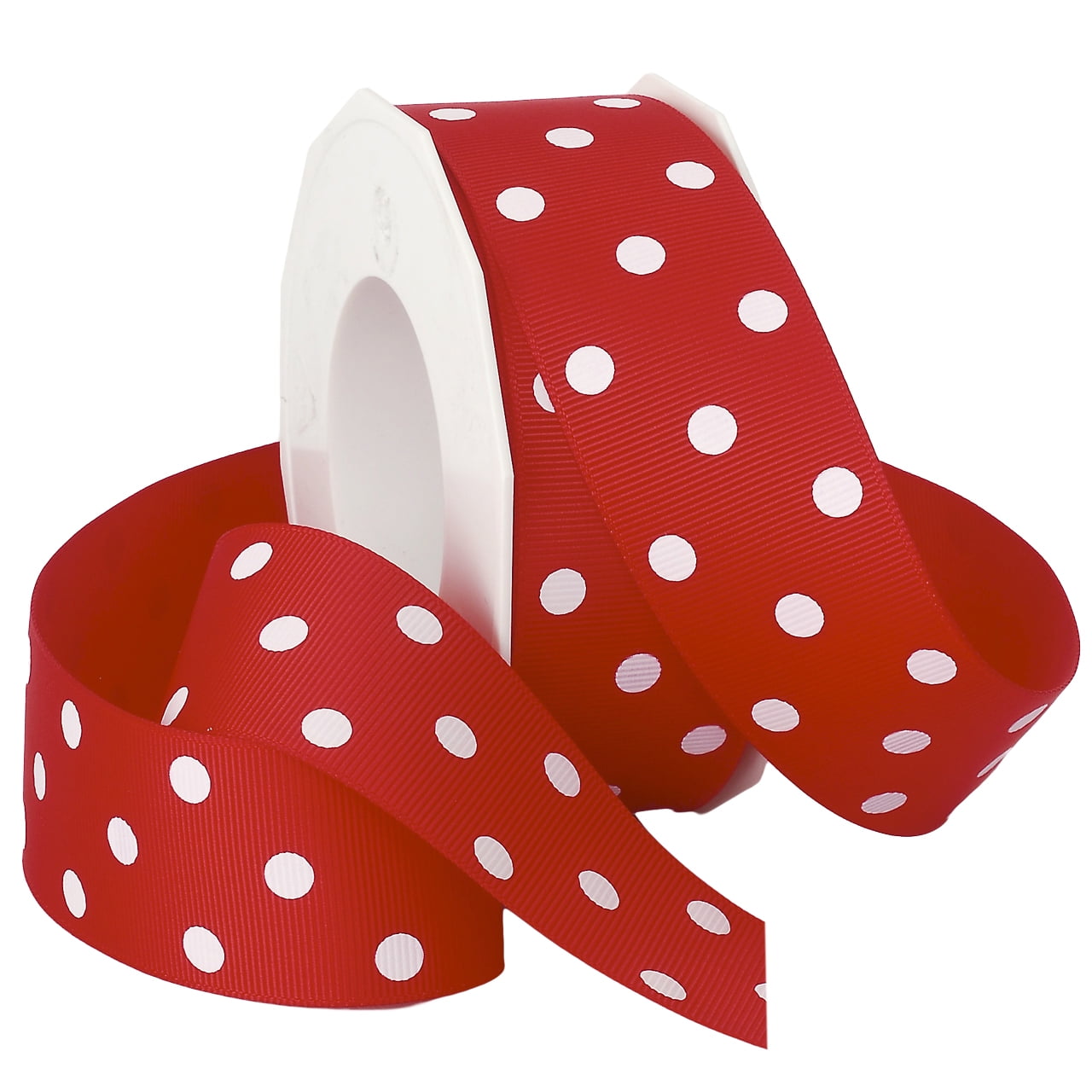 Morex Grosgrain Dot Ribbon, 1-1/2-Inch by 20-Yard Spool, Red with White ...