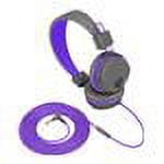 JLab Audio Neon On Ear Headphones with Universal Mic - Gray / Purple ...