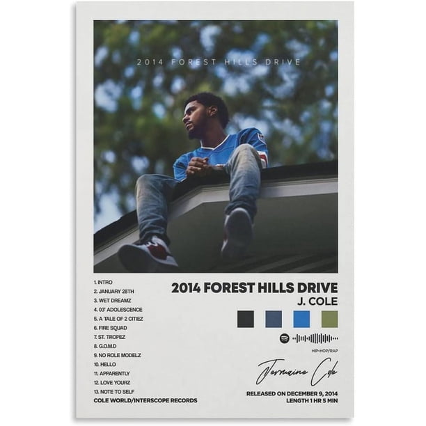 PPHAOSHO J Cole Forest Hills Drive Album Cover Poster frameless ...