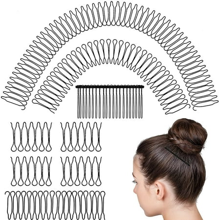 IYEFENG 8 Pieces U Shape Hair Finishing Fixer Comb Invisible Hair Clips ...