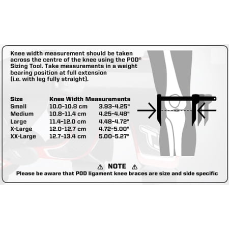 Pod MX Knee Brace Sizing Tool | Walmart Canada