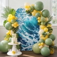 Blue Teal Coastal Arch Backdrop Cover 6.6x3.3 Ft, Spandex Wedding Arch ...