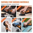 350W Brushless Orbital Sander, with 10PCS Sandpapers, Efficient Sanding ...