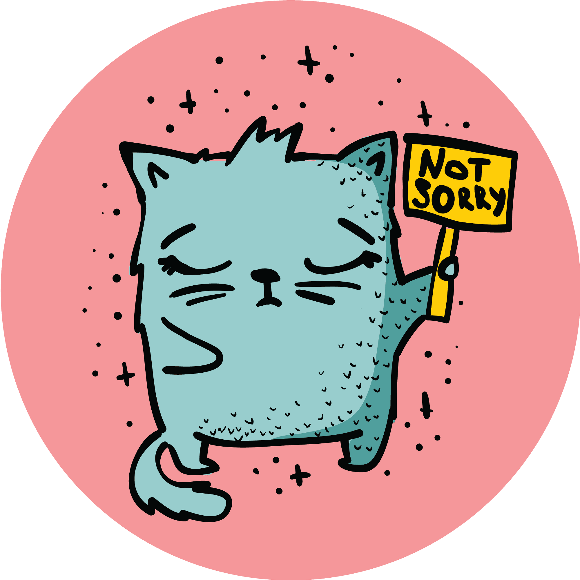 Stickios Sarcastic Sticker - Cute Funny Cat Bumper Sticker For For Your ...