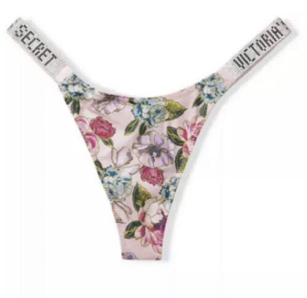 Victoria's Secret Very Sexy Bombshell Shine Strap Thong Panty Pink ...