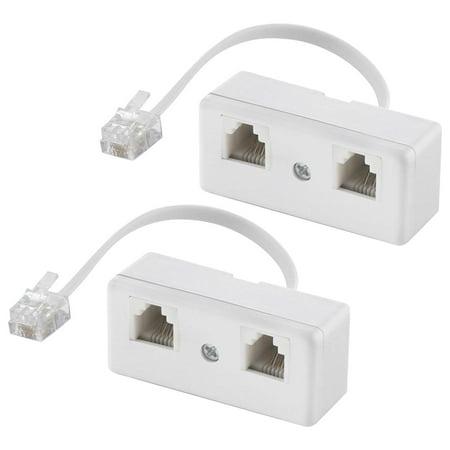HUSERYT 5 Pack Two Way Telephone Splitter, RJ11 6P4C Cable, Telephone ...