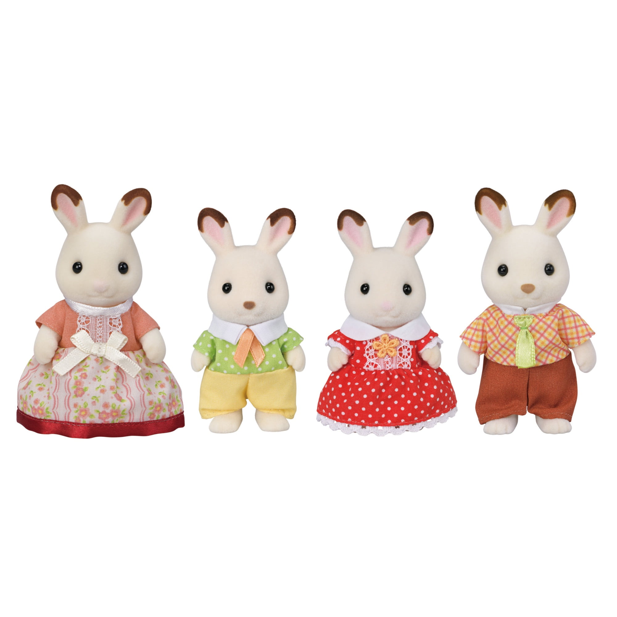 Click here for Calico Critters Chocolate Rabbit Family  Set Of 4... prices