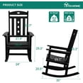 Dextrus Patio Rocking Chair, Weather Resistant Plastic Outdoor Indoor ...