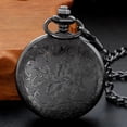 DESIGNICE Black Gear Hollow Pattern Pocket Watch Black Roman Numeral ...