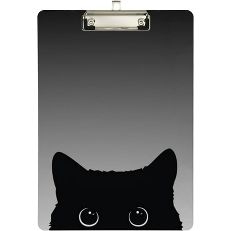 RYLABLUE Cat Grey Clipboard Hardboard Wood Nursing Clip Board and Pull ...