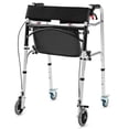 Gymax Standard Adult Walker, Compact Aluminum Collapsible Walking Aid ...