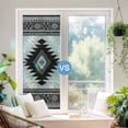Aztec Southwestern Window Privacy Film, Ethnic Tribal Style Geometric ...