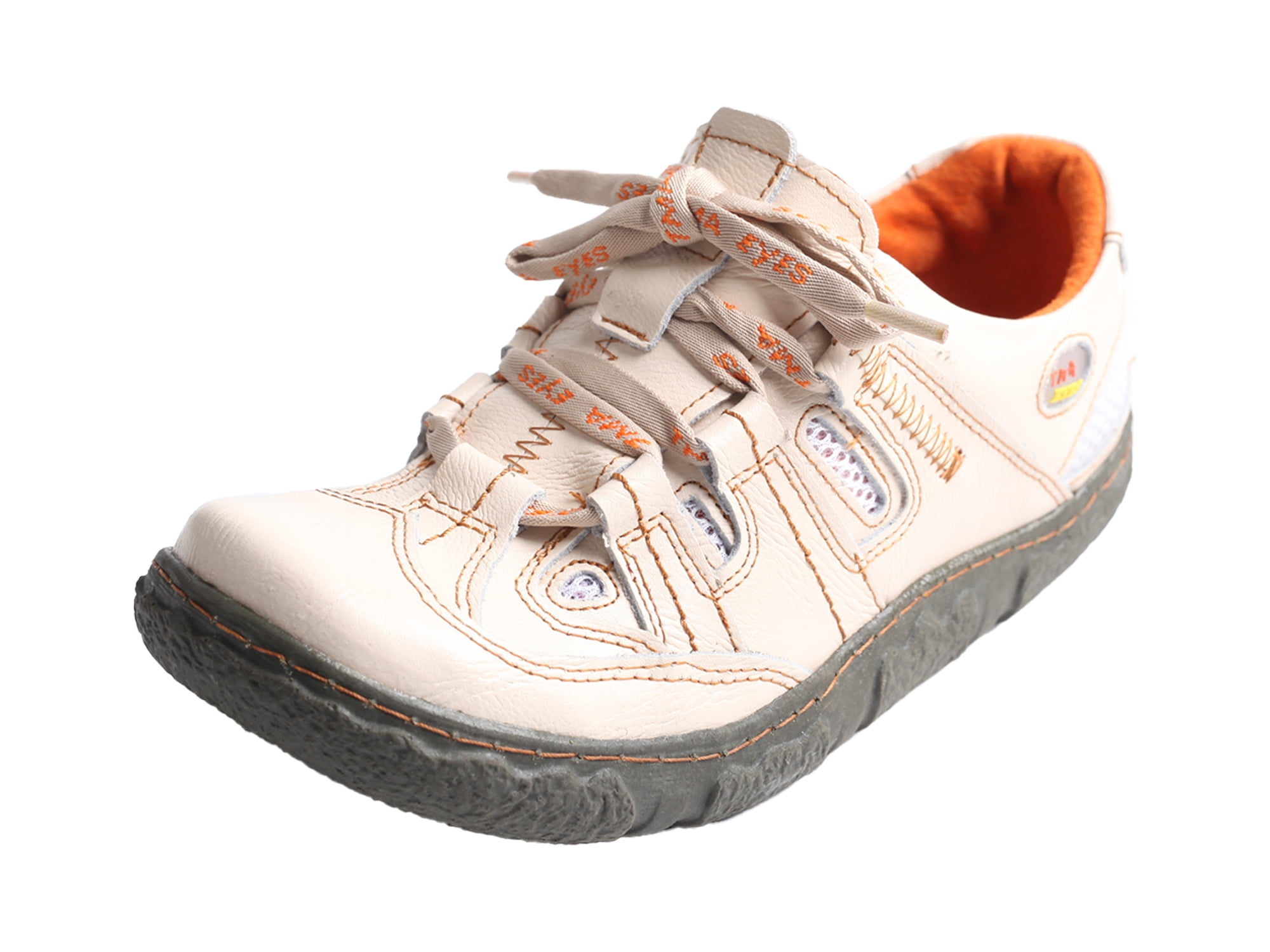 TMA EYES Women's Casual Lace-up Breathable Mesh and Leather Sneaker ...
