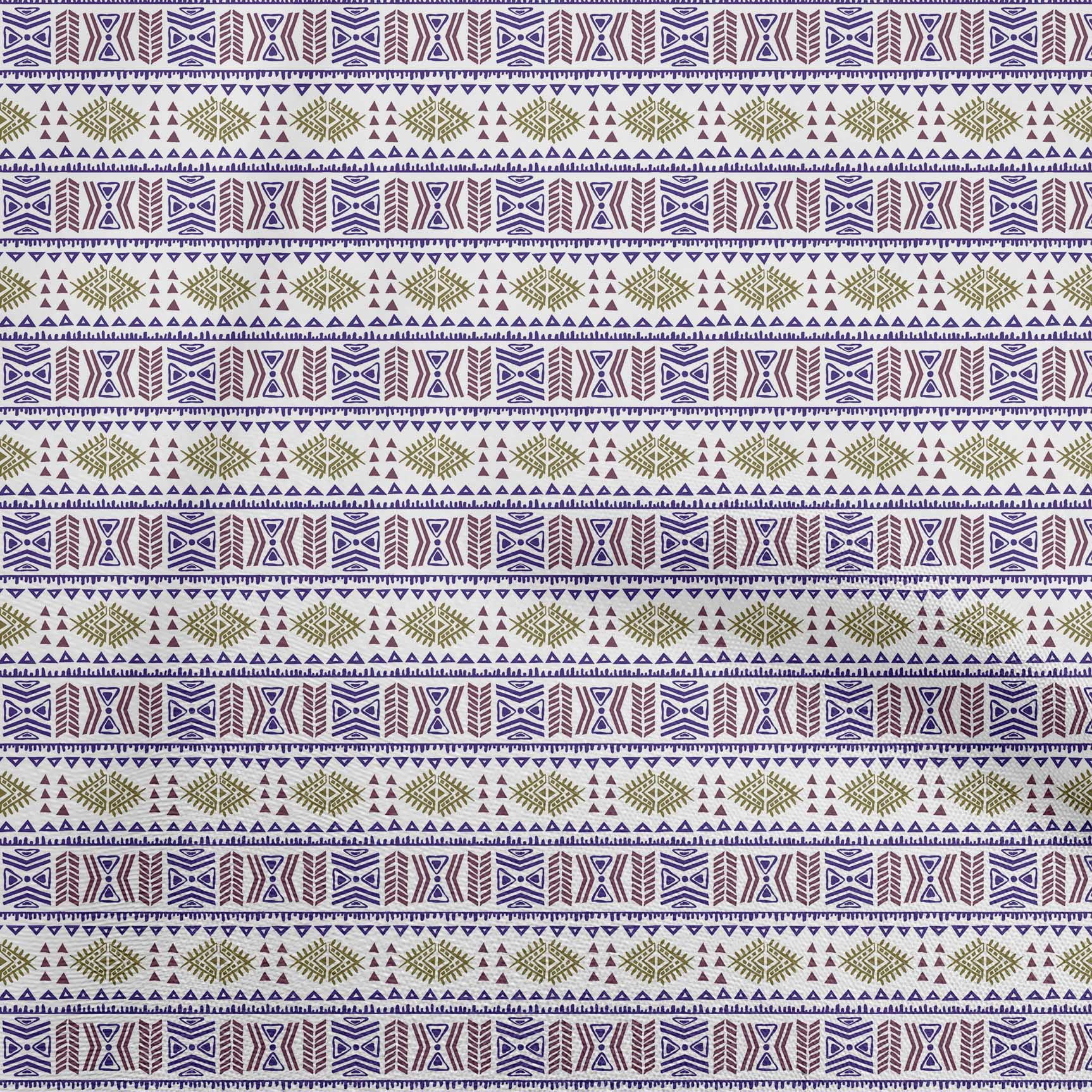 oneOone Cotton Silk Purple Fabric Tribal Sewing Craft Projects Fabric ...