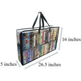 Evelots 2 Pack-VHS Movie Tape Storage Bag/Case, Clear PVC Plastic-Holds ...