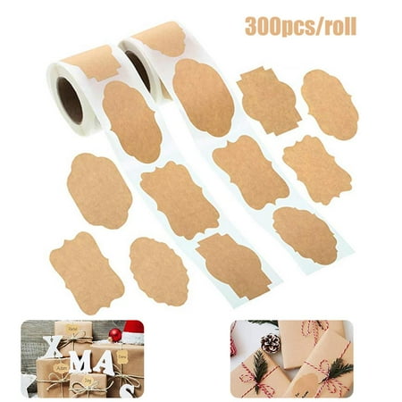 VONKY DIY Food Jar Labels Stickers Baking Labels Stickers Kraft Paper ...