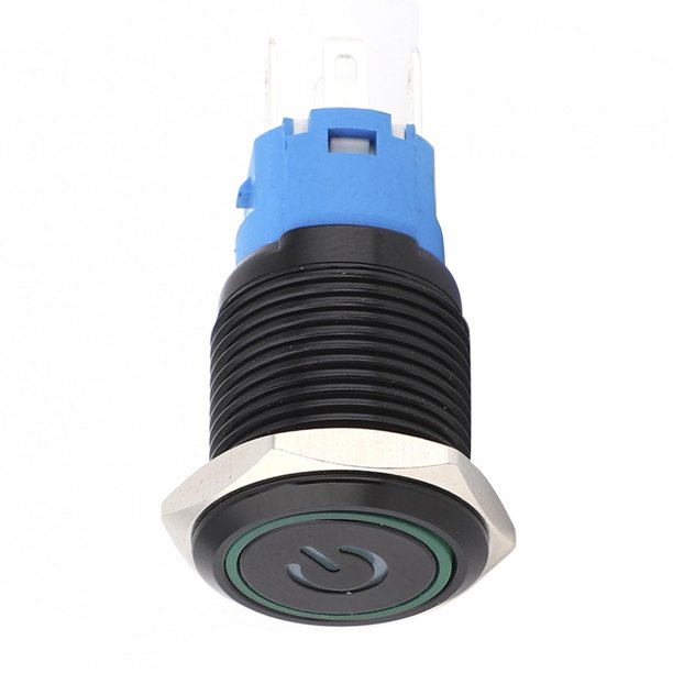 Interruptor de botón pulsador interruptor de óxido negro de acero inoxidable práctico IP65 con ...