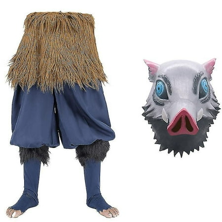 Demon Slayer Kimetsu No Yaiba Hashibira Inosuke Cosplay Costume Pig ...