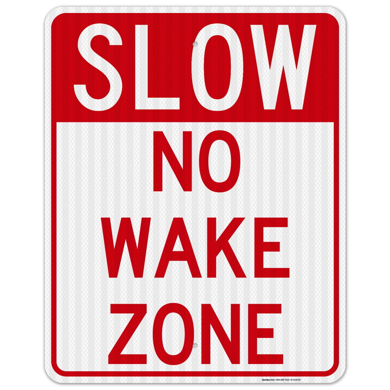 No Wake Zone Sign, - Walmart.com