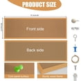 2 Pcs 12'' x 36'' Cork Bulletin Board Wall Mounted Framed Large School ...