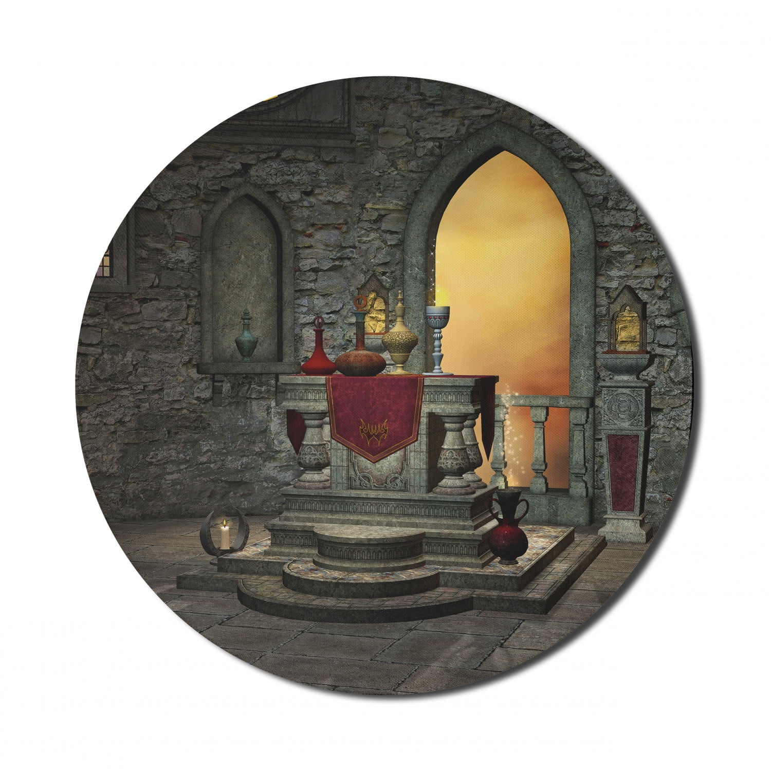 Gothic Mouse Pad for Computers, Altar Table in Castle Baroque Era ...
