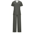 Axiiglly Scrubs For Women Solid Color Scrubs Sets Comfy Stretchy Scrubs