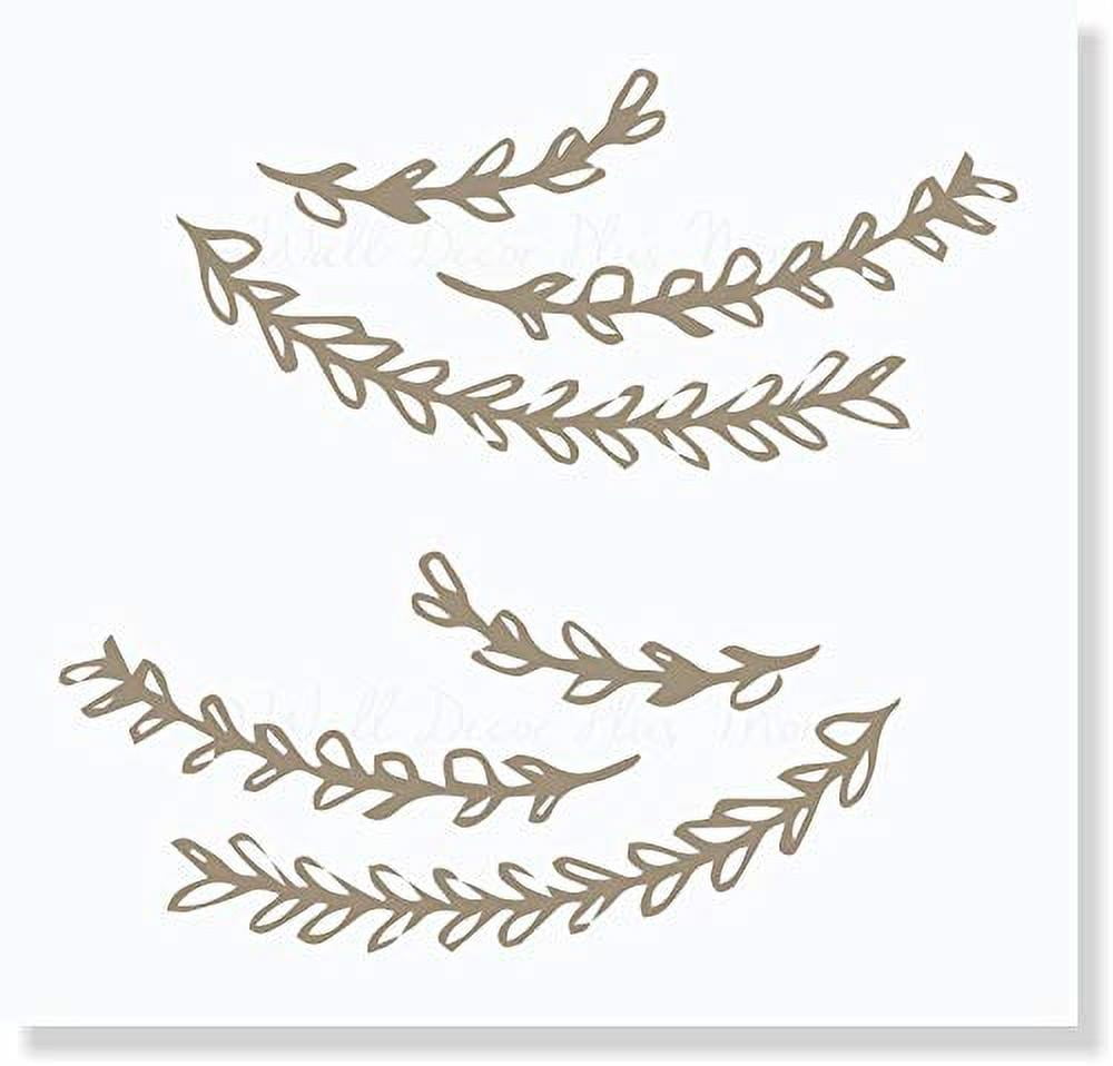 Laurel Floral Elements and Pieces Vinyl Art Decals Wall Sticker Home ...