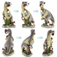 Molumo 14'' Garden Gnome - Dinosaur Eating Gnome, Resin T-Rex Statue ...