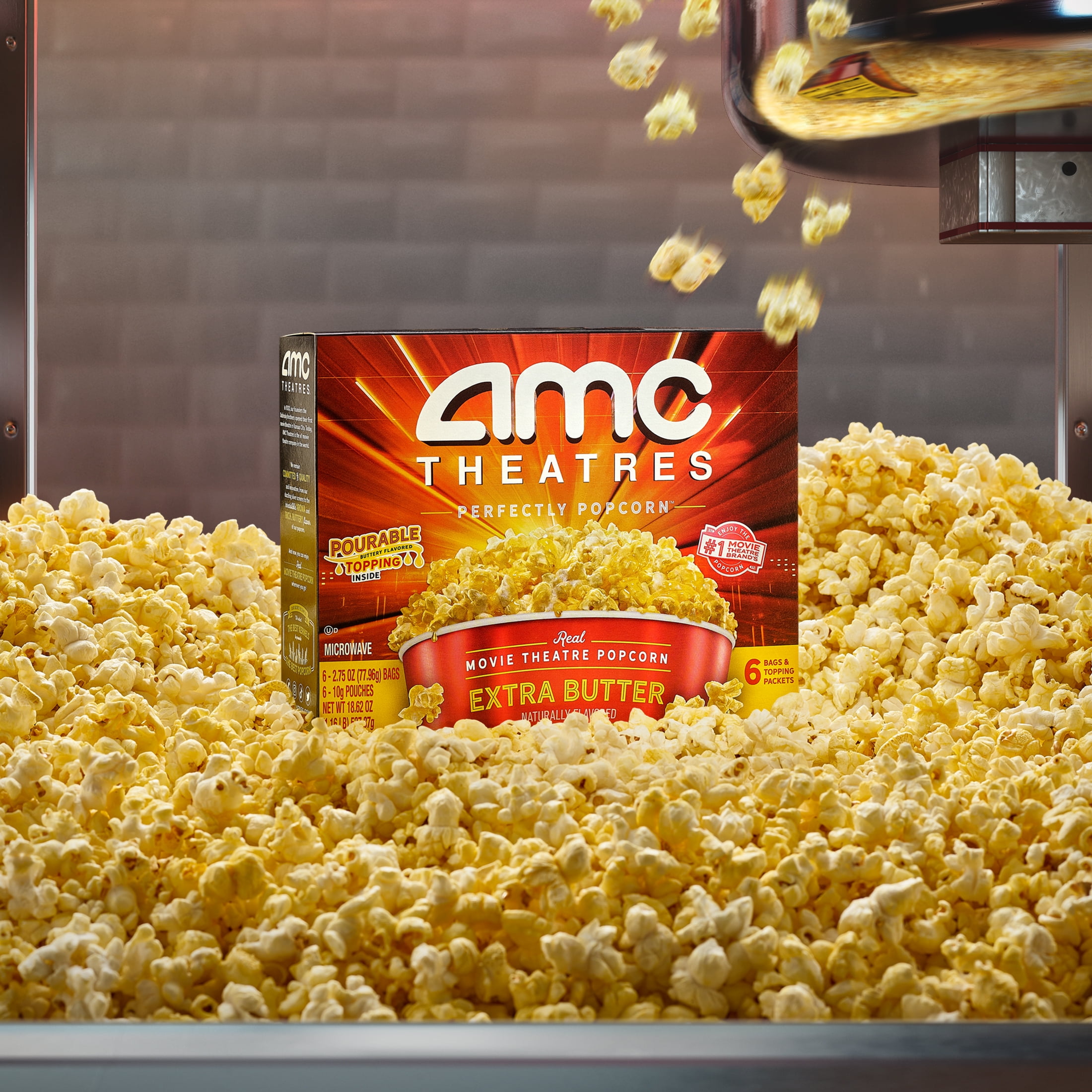 Amc Popcorn With Lage Icce