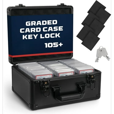 FunGuys Graded Card Storage Box, 4 Row Holder with Foam Dividers, Holds ...