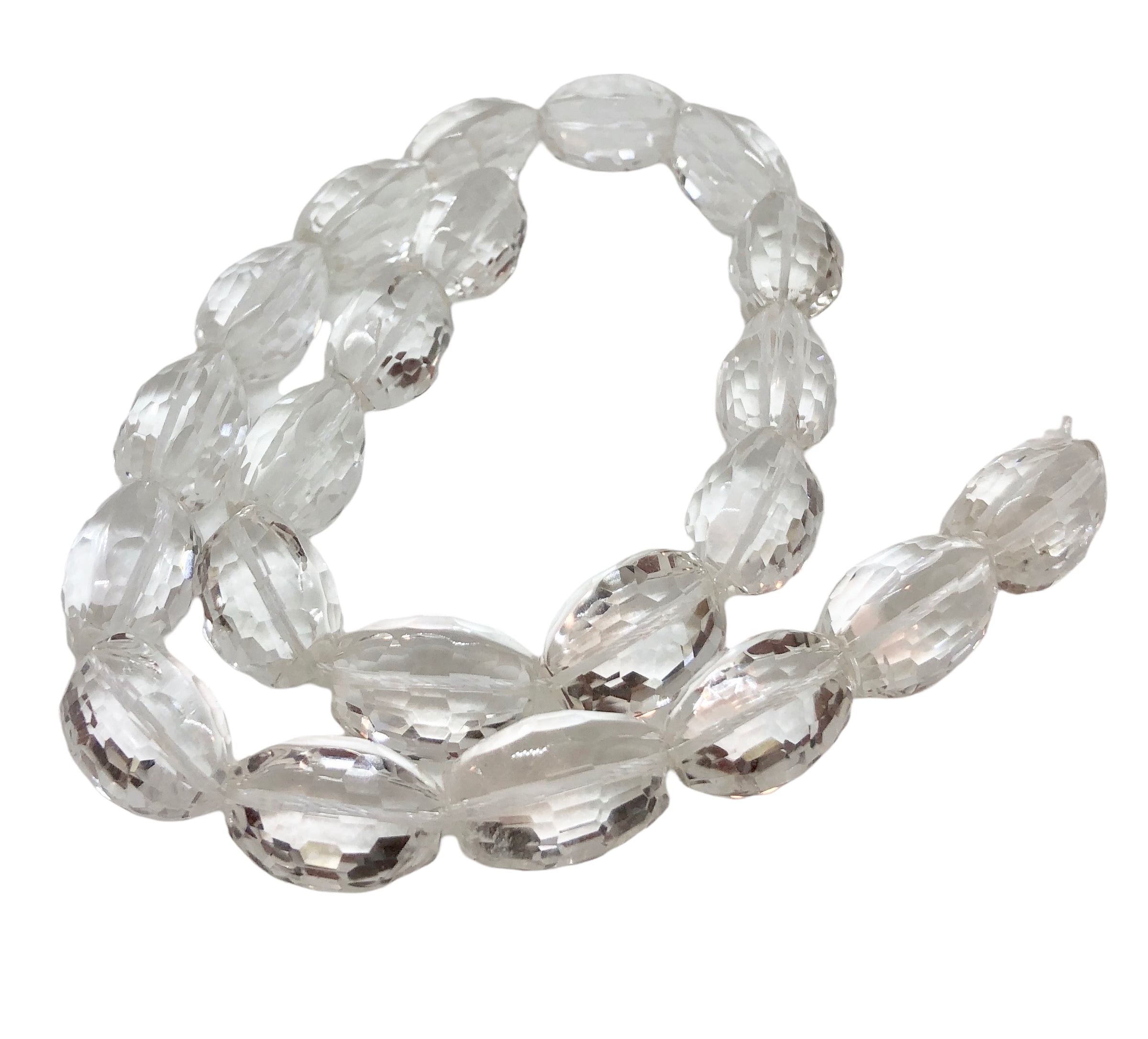Faceted Quartz Triangular Tube Bead 8" Strand } 18x13x13mm | - Walmart.com