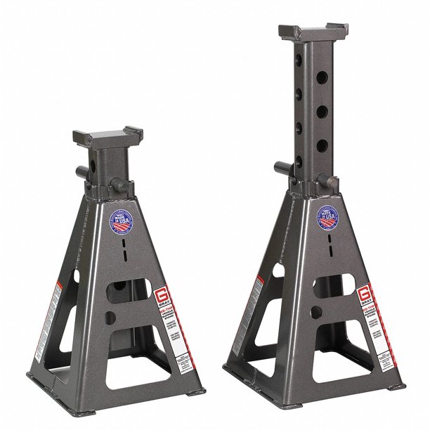 Gray Vehicle Stand,Pin Style,25 Tons,Tall,PR 25T-HF Stands - Walmart.com