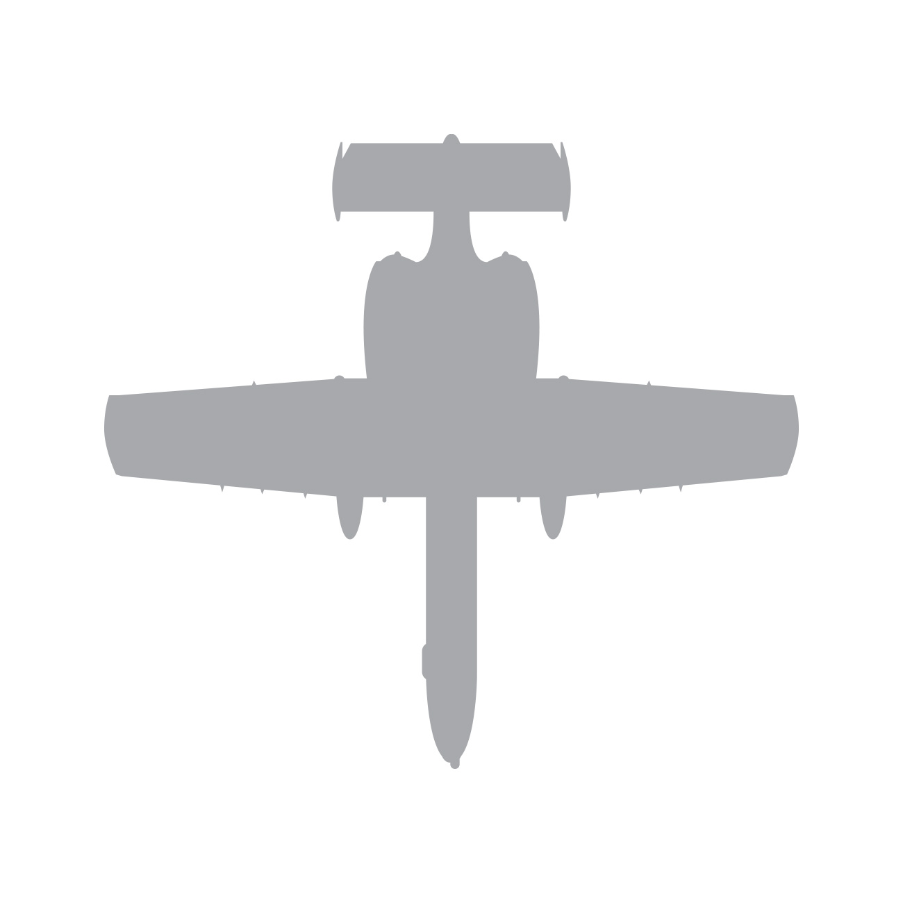 Top View A-10 Thunderbolt II Sticker Decal Die Cut - Self Adhesive ...