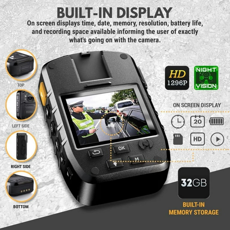 Wearable Surveillance Camera With Audio