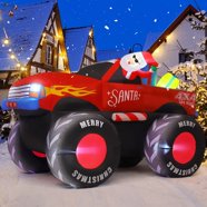 inflatable Christmas Santa on ATV 4 wheeler Airblown - Walmart.com