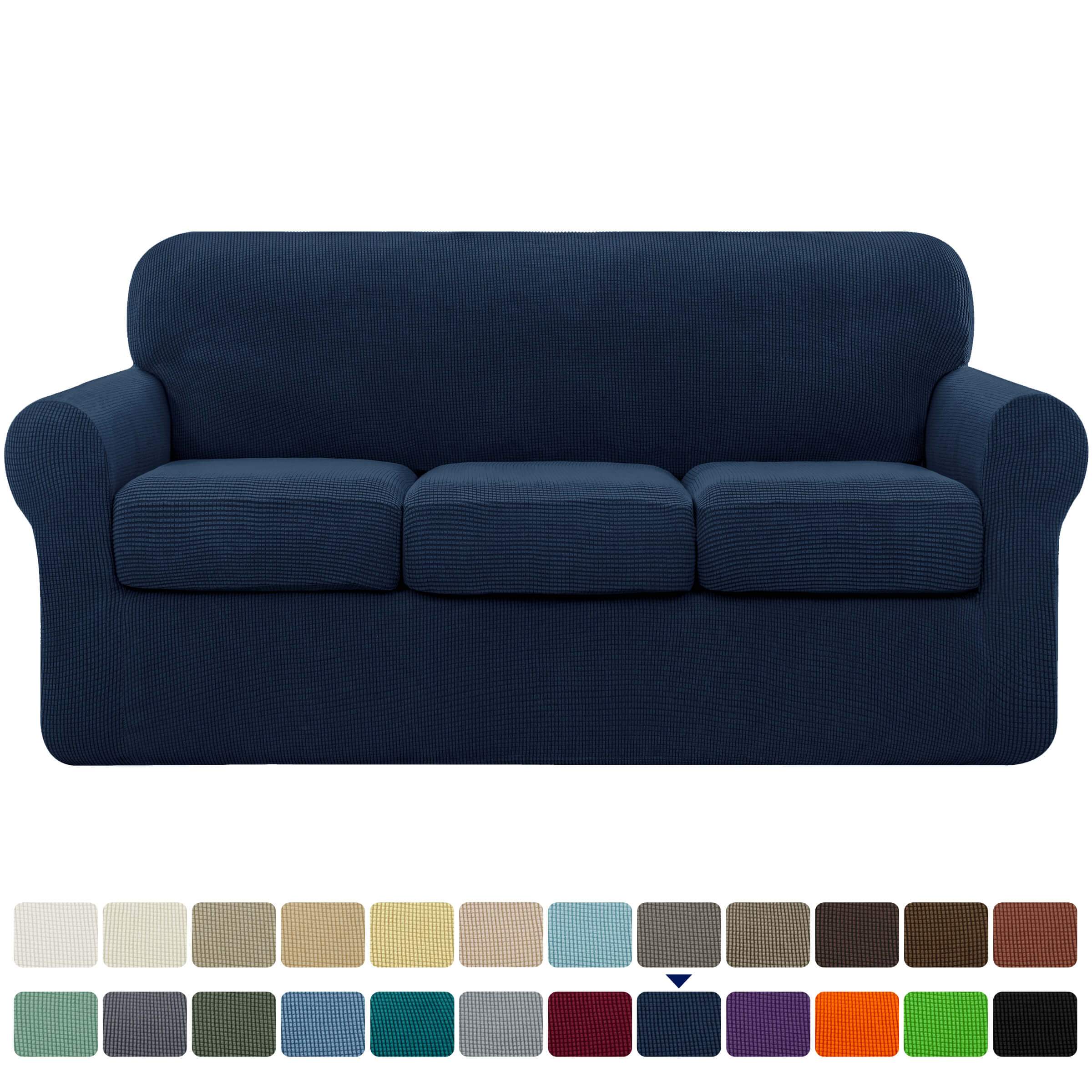Subrtex Textured Grid Stretch Sofa Cover Couch Slipcover With Separate Subrtex Textured Grid Stretch Sofa Cover Couch Slipcover With Separate