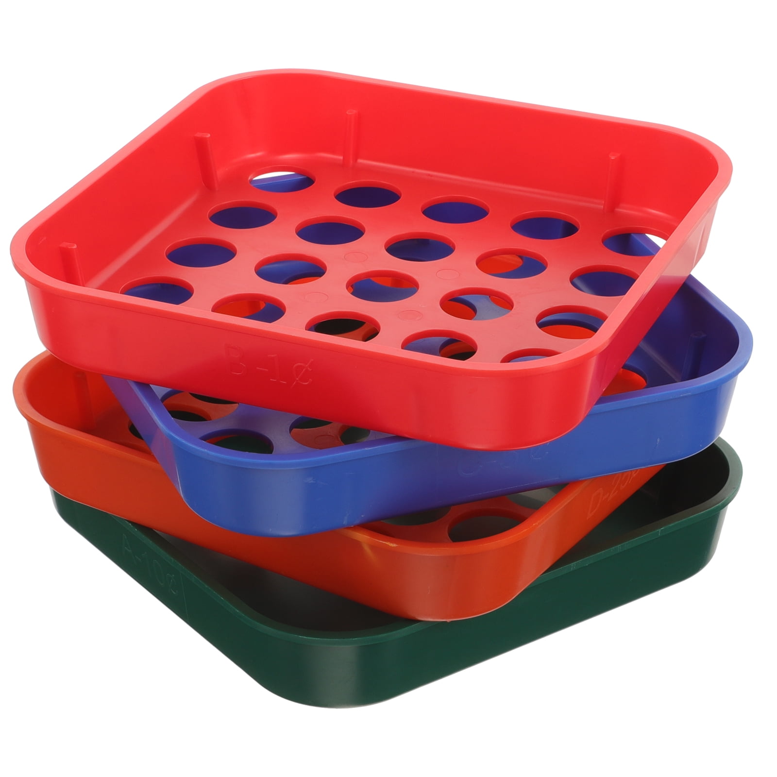 4pcs Coin Sorter Tray Plastic Coin Sorting Trays Reusable Coin Sorter ...