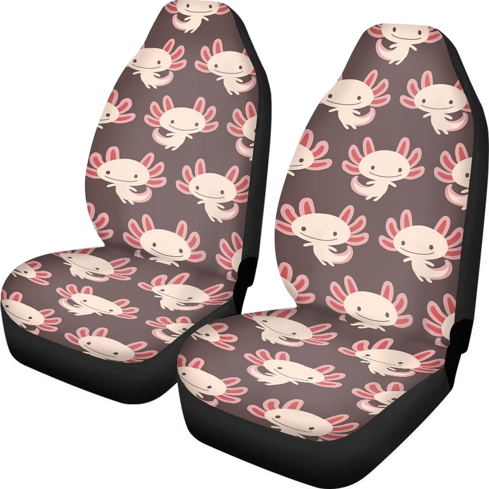 Fkelyi Pink Axolotls Front Car Seat Cover Set For Ladies And Men