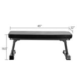 Finer Form Gym Quality Foldable Flat Bench for Multi-Purpose Weight ...