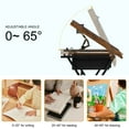 VECELO Drafting Table with Stool Set, Top Adjustable Desk Tilting ...