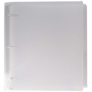 JAM Paper & Envelope Plastic 3/4 inch Binders, Clear, 3 Small Metal ...