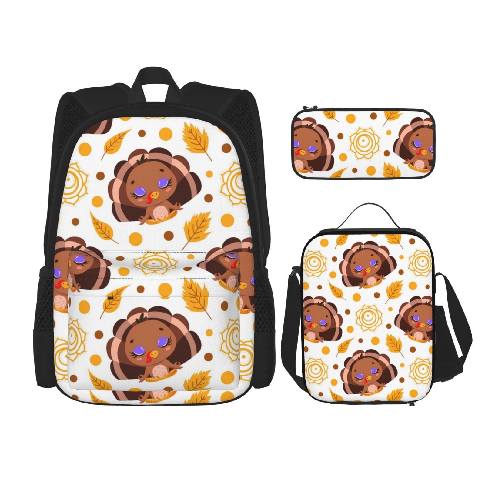 Fotbe Fall Turkey Set Escolar 3 en 1 para Niños - Mochila Duradera con Lonchera Aislante y ...