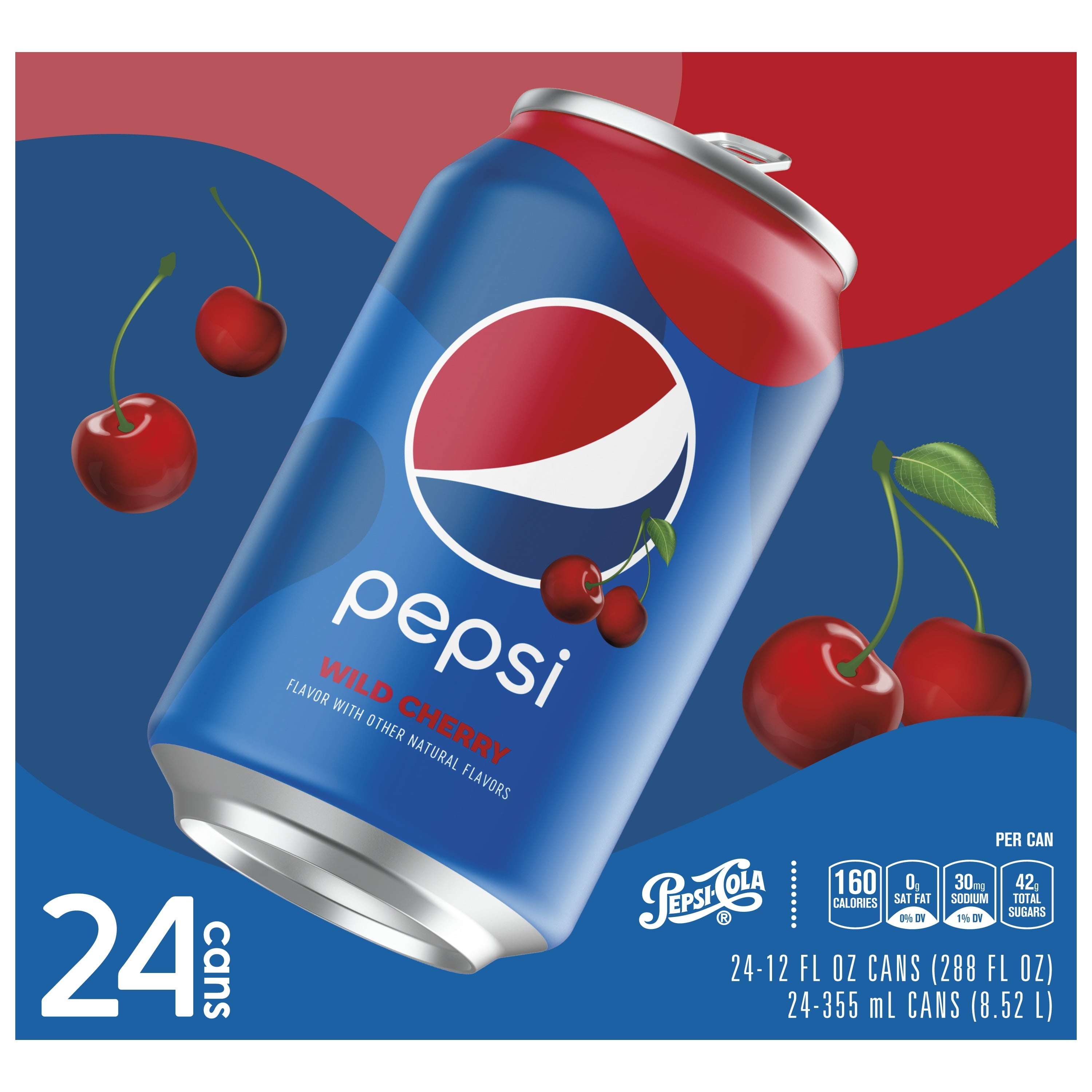 Pepsi Wild Cherry Soda Pop, 12 fl oz, 24 Pack Cans Philippines | Ubuy