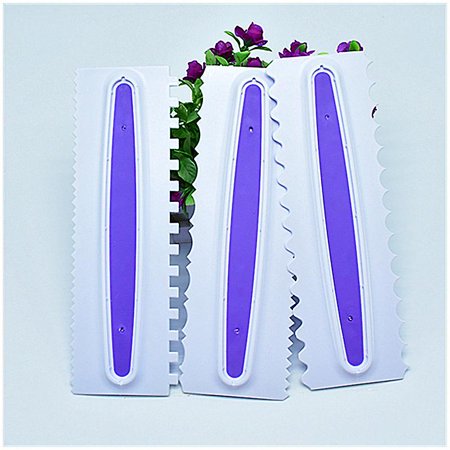 Surrme Decorative Comb And Icing Smoother Tool Scraper Set Of 3 ...