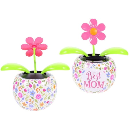 2pcs Solar Dancing Flower Toy Solar Powered Animated Bobblehead Dancer ...