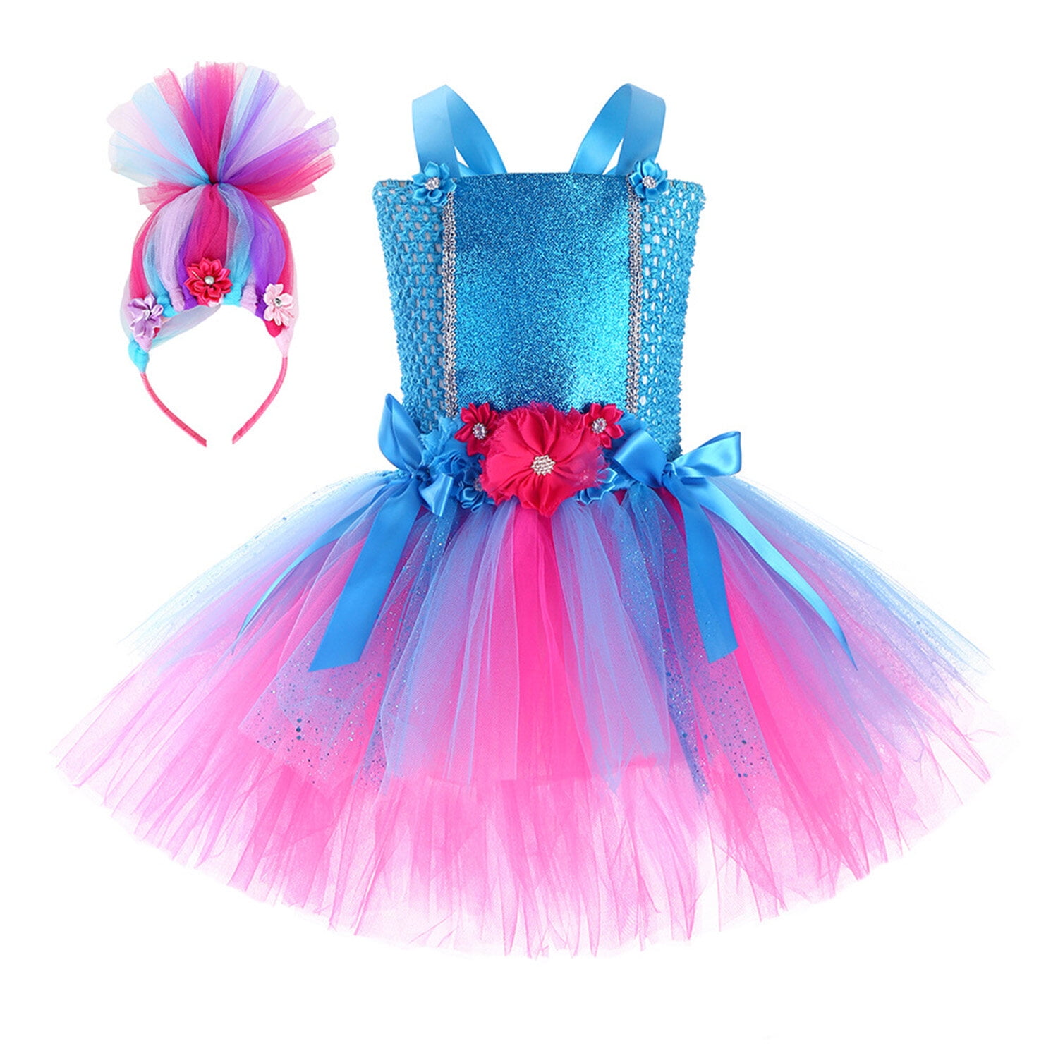 HAWEE Girls Halloween Elf Fancy Dress Birthday Tutu Dresses Cosplay ...