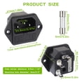 6-Pack Mountable 2-in-1 AC Power Plug: 250V 10A Input with 10A Fuse and ...