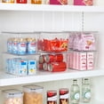 Sindcom 6 Pack Clear Plastic Storage Bins with Lids, Pantry Organizer ...